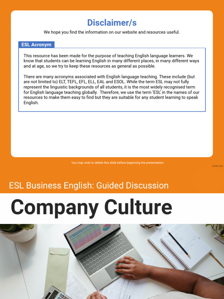 Business English Company Culture Adults b2 - Ver - 1 | PDF | English As ...