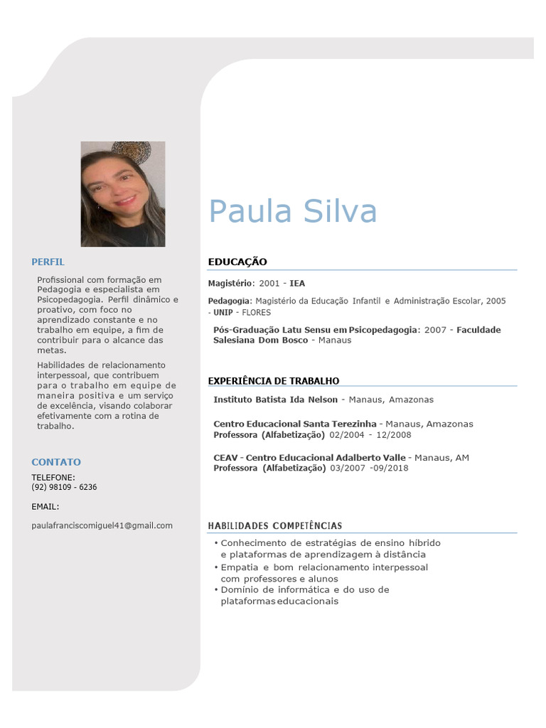 Curriculo Paula Ribeiro | PDF