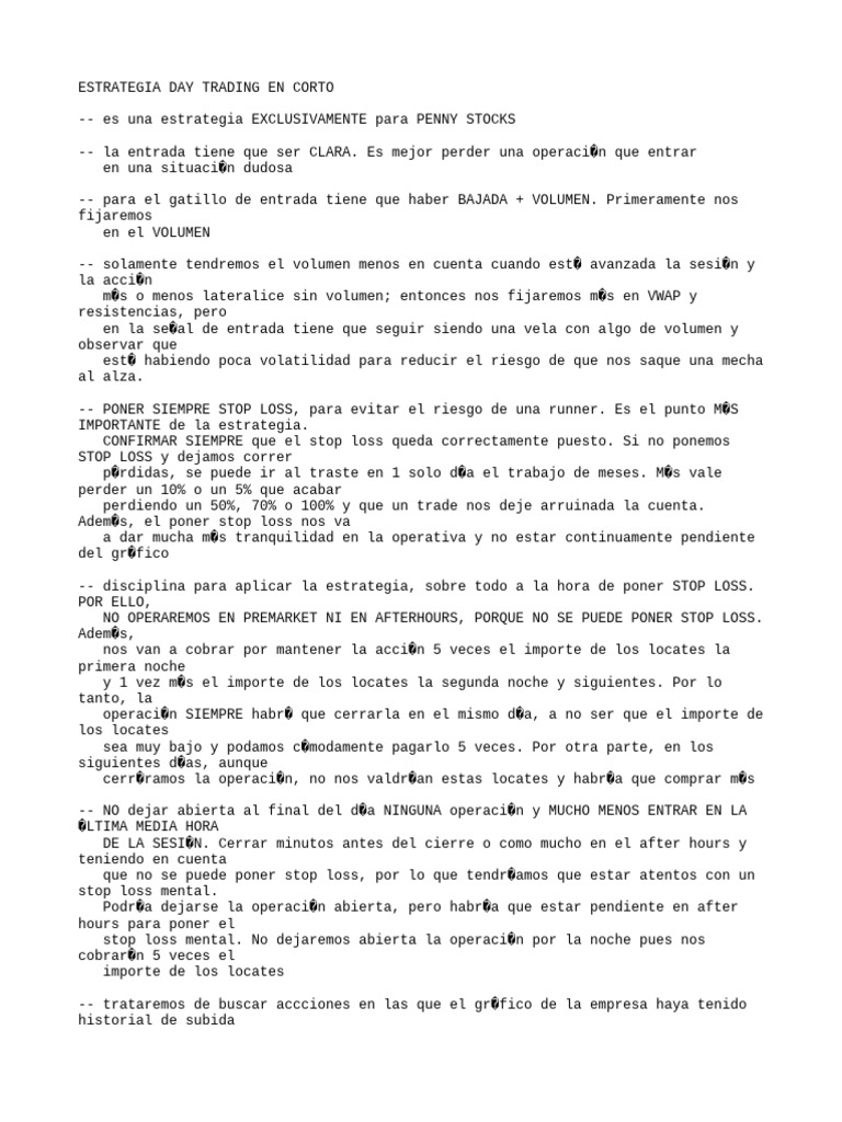 Estrategia de Day Trading en Penny Stocks | PDF | Vela | Sector privado