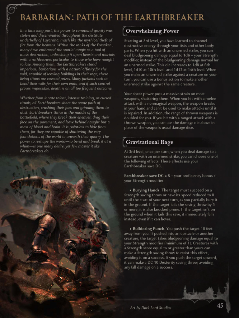 Earthbreaker Barbarian Guide | PDF