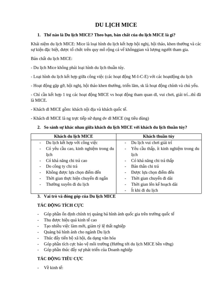 DU LỊCH MICEE | PDF
