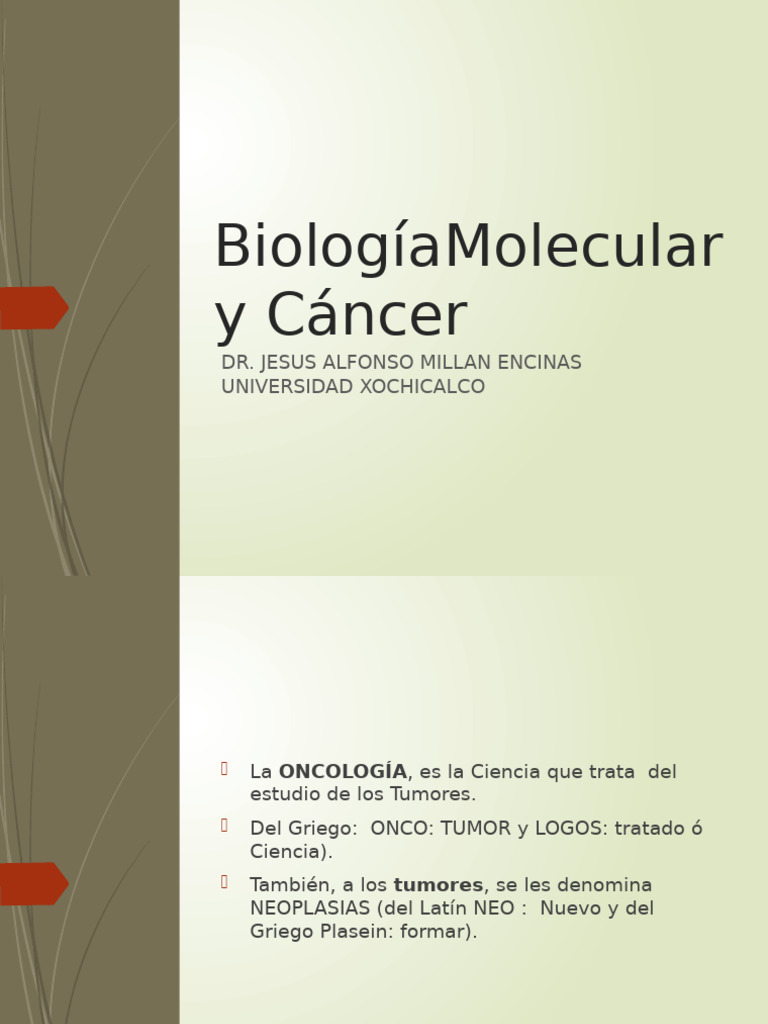 Biología Molecular del Cáncer: Claves y Mecanismos | PDF | Cáncer | Gen ...