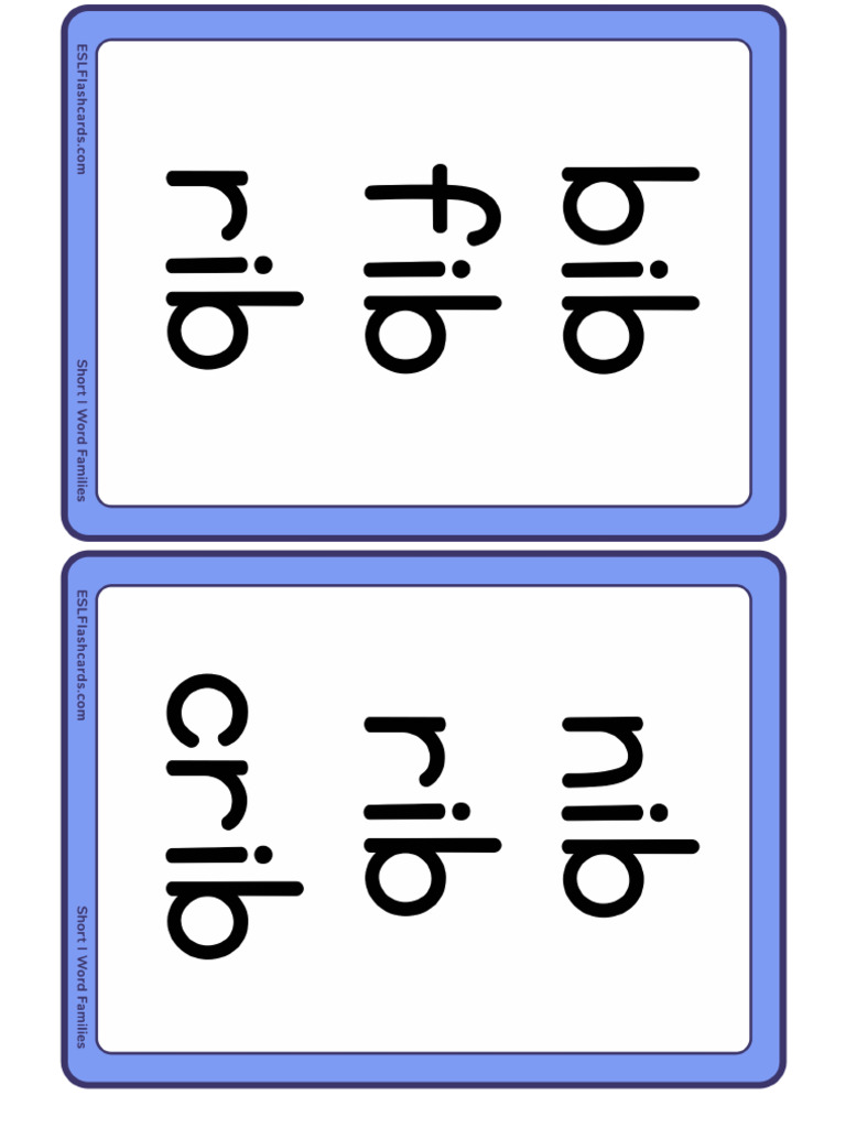 Short I Word Families Medium | PDF
