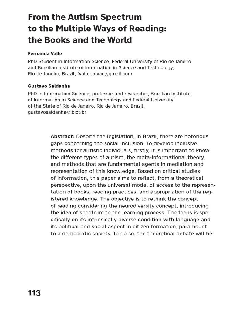 From the Autism Spectrum | PDF | Autism Spectrum | Knowledge