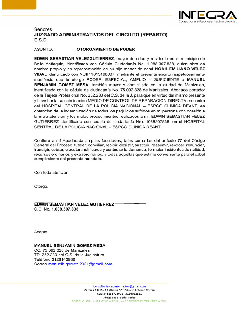 Poder Juzgado - Sebas | PDF