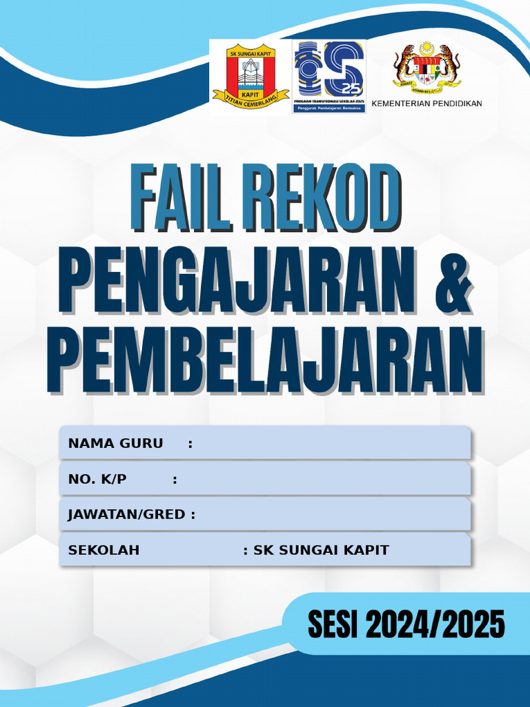 Fail Rekod Mengajar Sesi Akademik 2024-2025 - Template | PDF