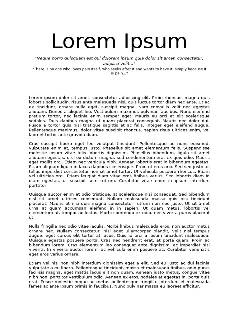 Lorem Ipsum | PDF