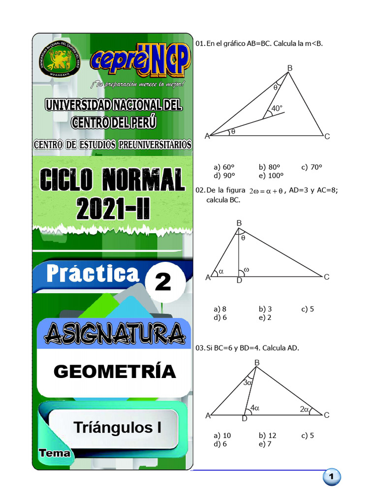 Geometría 02 CN | PDF | Geometría Elemental | Geometría euclidiana