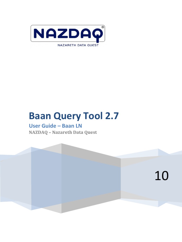 Baan Query Tool 2.7: User Guide - Baan LN | PDF | Command Line Interface | Microsoft Excel