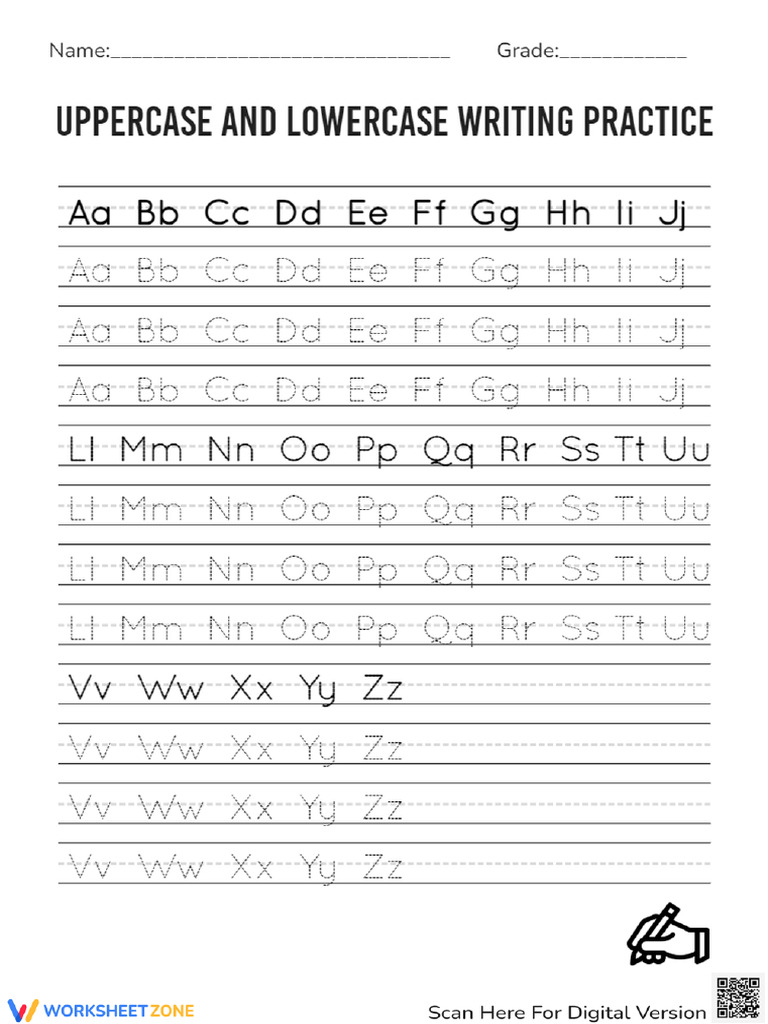 Uppercase and Lowercase Writing Practice | PDF