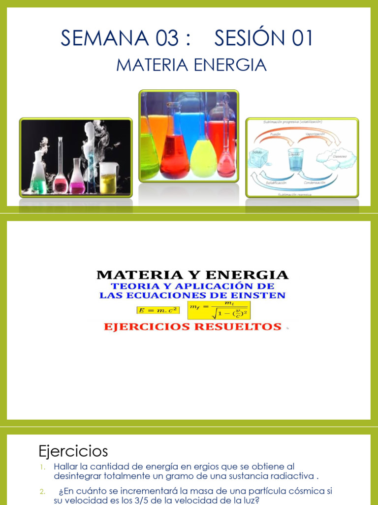 Sesion 01 Sem.3 Materia y Energia | PDF