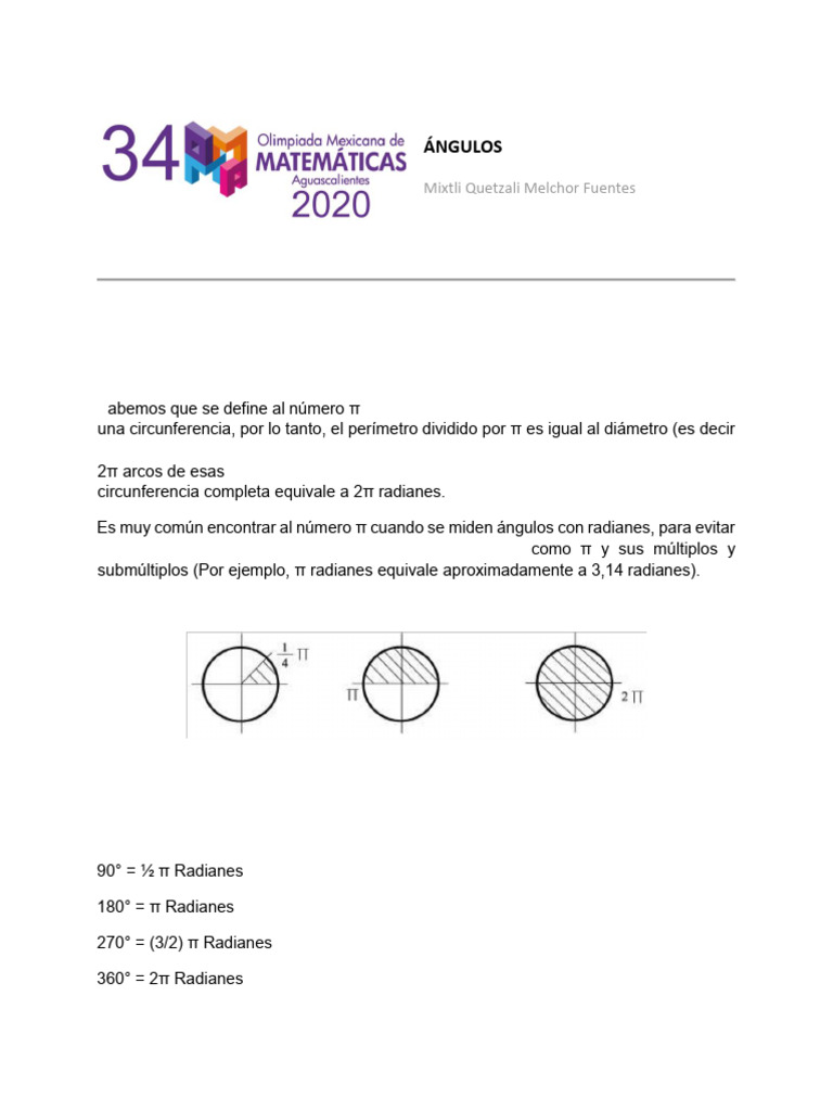 Angulo S | PDF | Ángulo | Pi