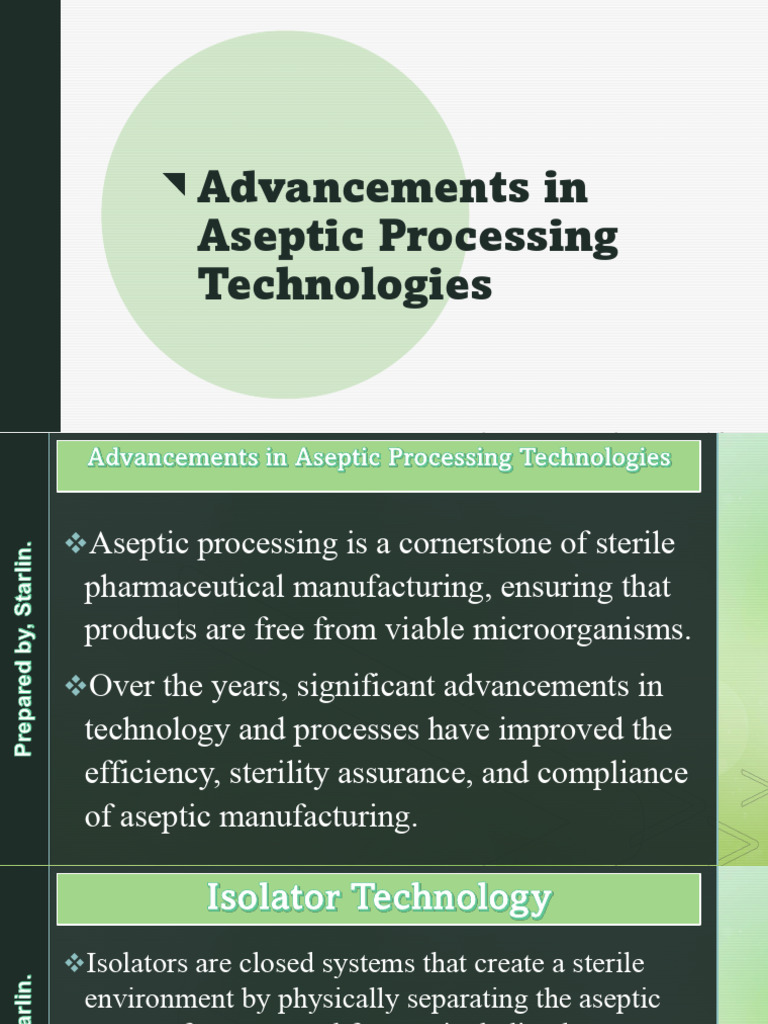 Advancements in Aseptic Processing Technologies | PDF | Sterilization ...