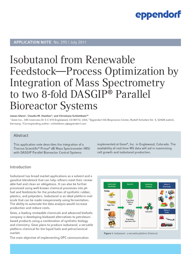 DASGIP - Fermentors Bioreactors - Application Note - 295 - DASGIP ...