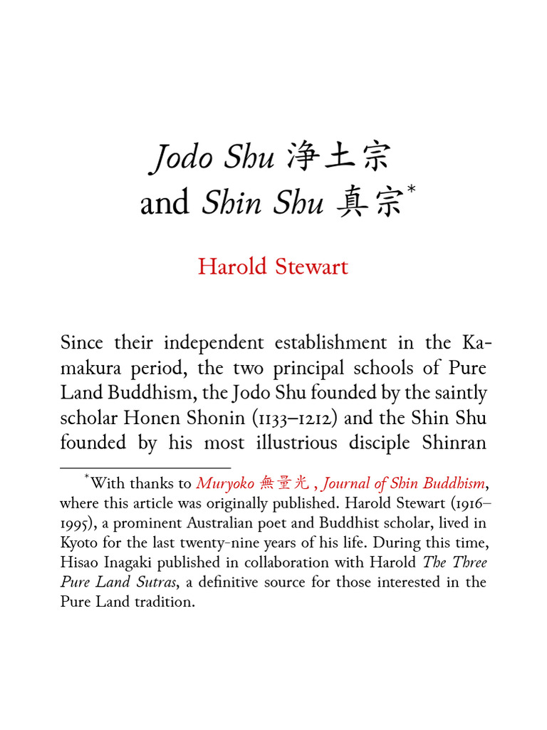 Jodo Shu and Shin Shu | PDF | Bodhisattva | Mahayana