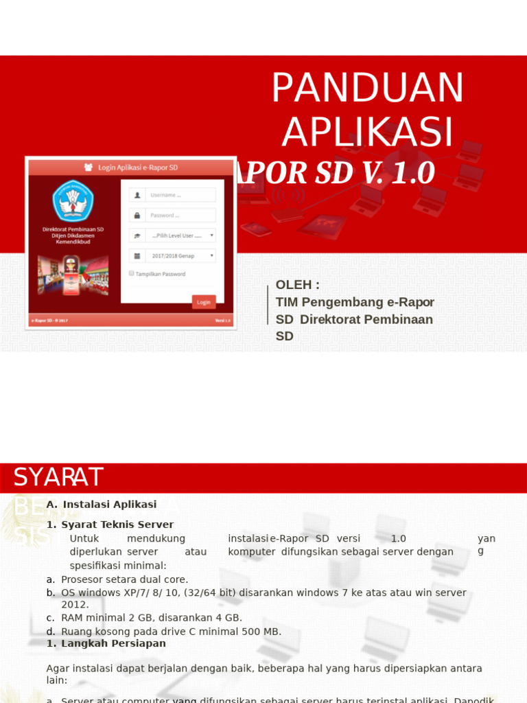Panduan Penggunaan Aplikasi E-Rapor SD | PDF
