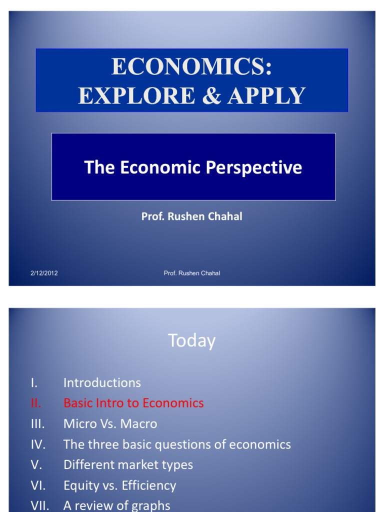 Understanding Economic Perspective | PDF | Microeconomics | Economics