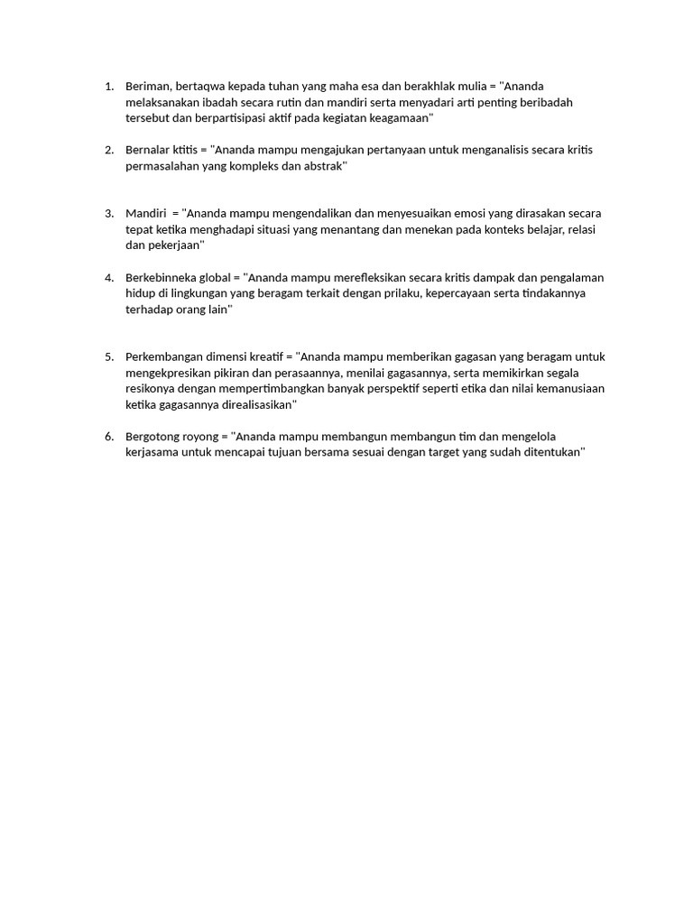 Catatan Nilai Sikap | PDF