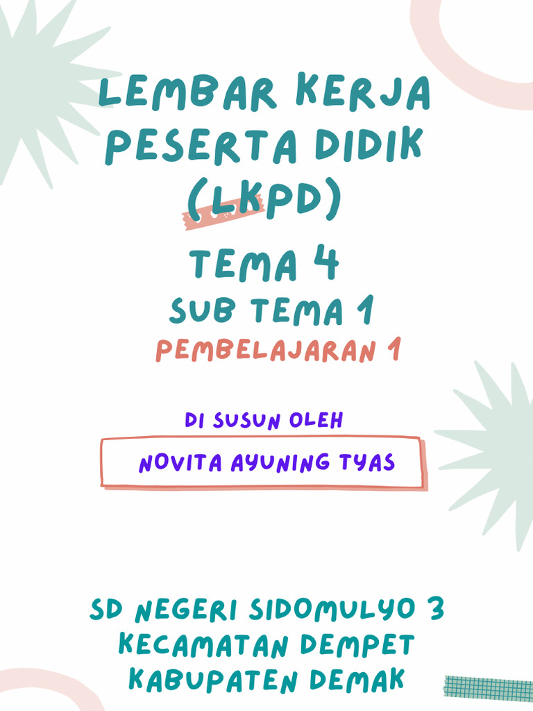 LKPD Kelas 5 Tema 4 Subtema 1 PB 1 | PDF