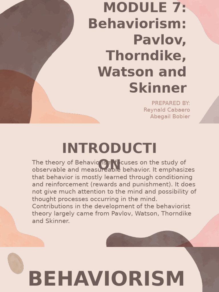 MODULE-7 | PDF | Reinforcement | Classical Conditioning