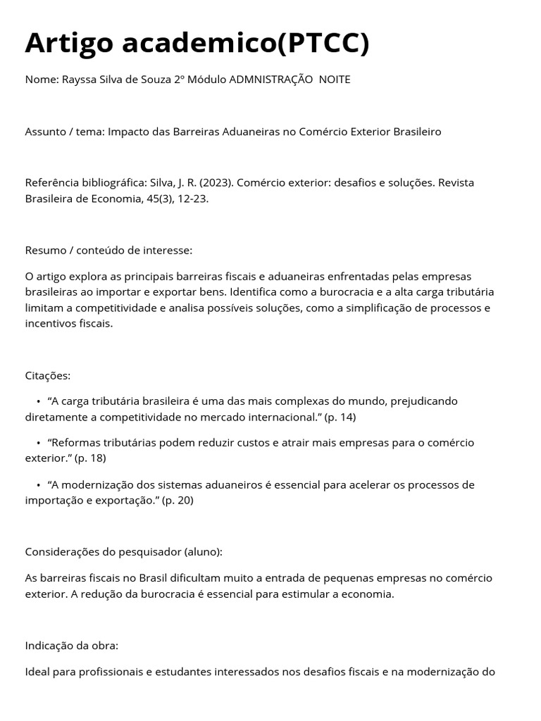 Artigo Academico (PTCC) PDF | PDF