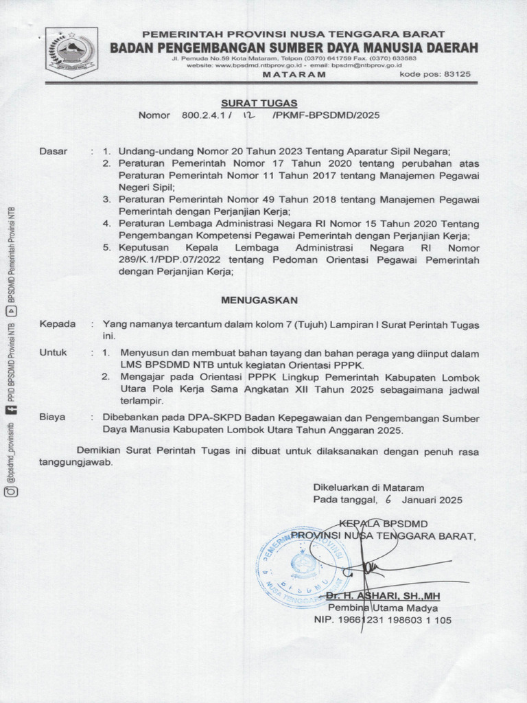 SPT & Jadwal PPPK Klu Tahun 2025 Akt - 000012 | PDF