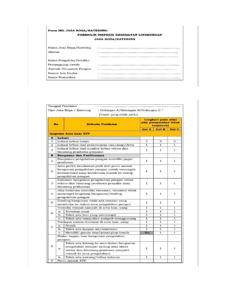 Form Ikl Jasaboga | PDF
