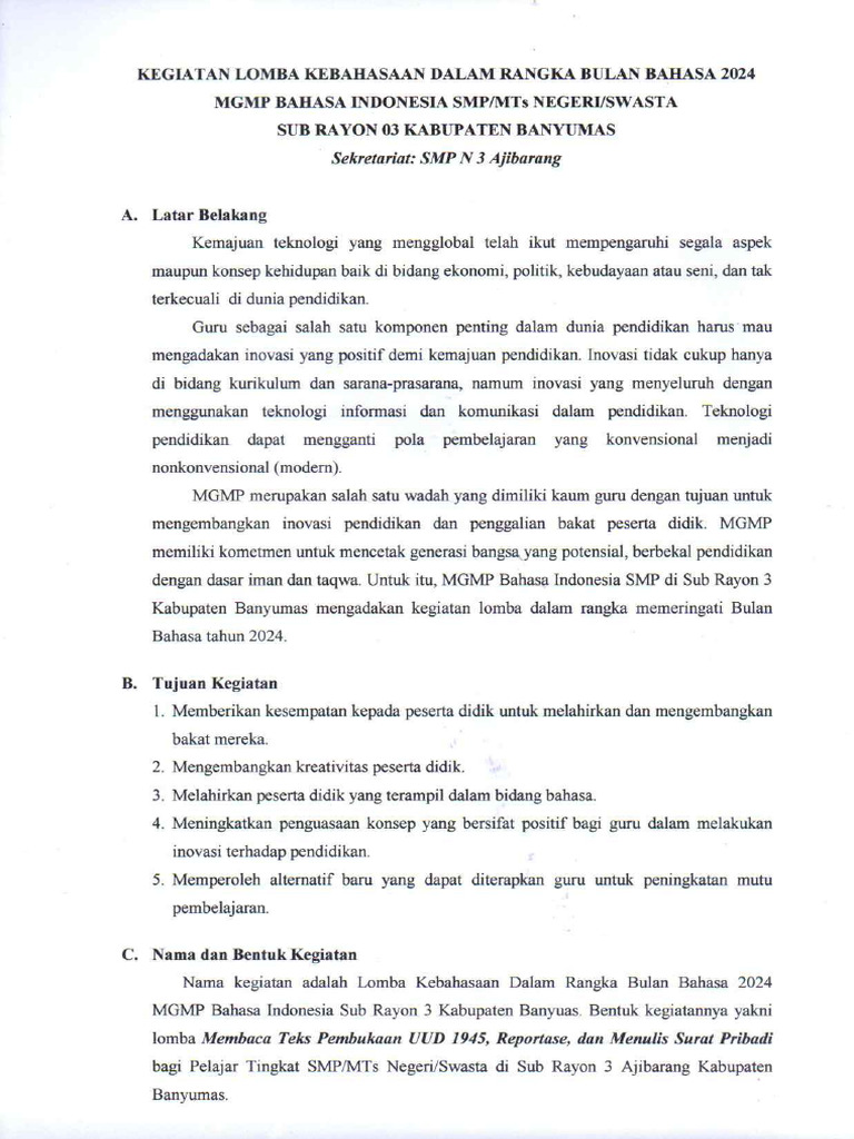 Proposal Lomba | PDF