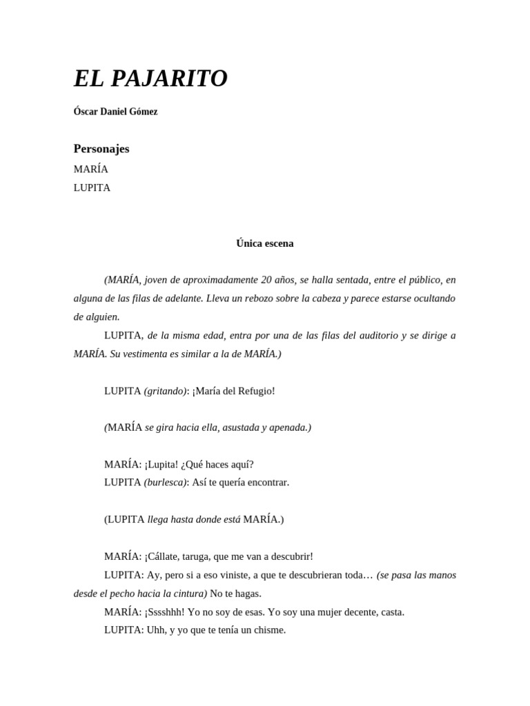 Sketch - El Pajarito | PDF