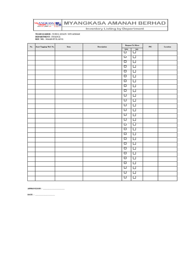 Inventory Listing by Department As at 191124 | PDF