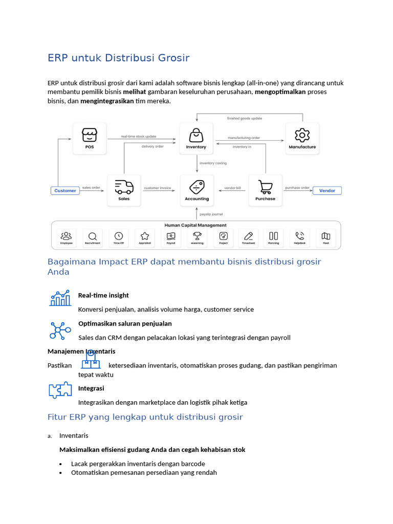 ERP Untuk Distribusi Grosir | PDF
