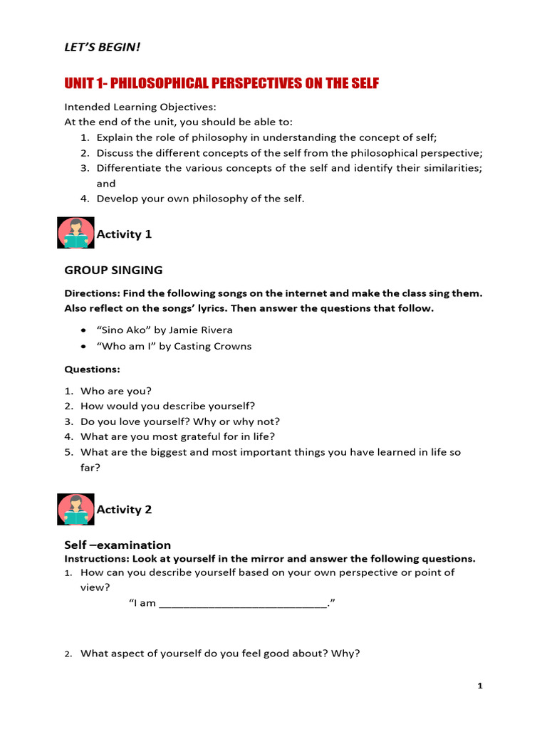 Undertsanding The Self Content 1 | PDF | Philosophy Of Self | Soul