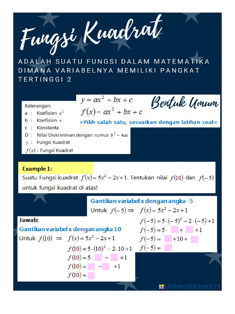 LKPD Fungsi Kuadrat | PDF
