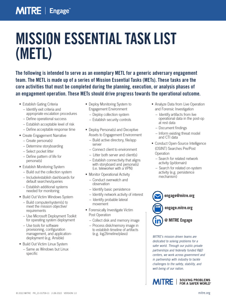 Mission-Essential-Task-List | PDF | Information Technology | Computing