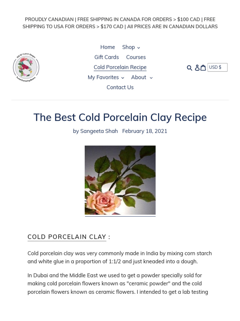 Cold Porcelain Crafting Guide | PDF | Tablespoon | Paint