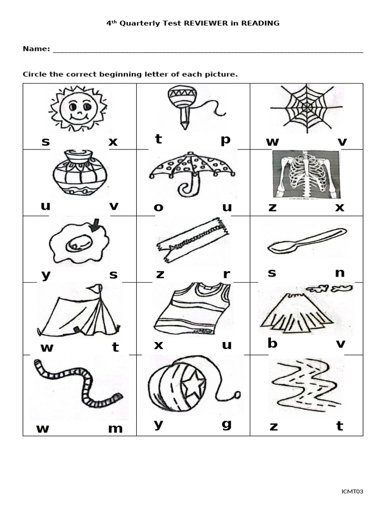 Kindergarten 3rd Quarter Reviewer - Language | PDF