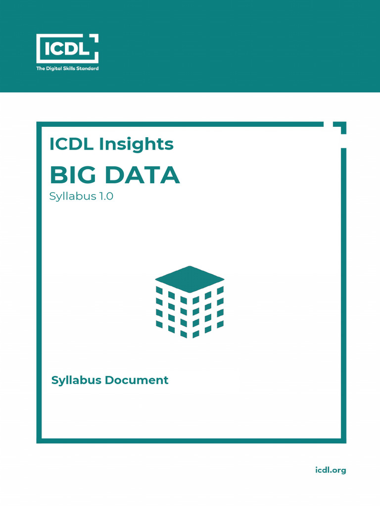 ICDL Insights Big Data Syllabus 1.0 | PDF | Big Data | Data