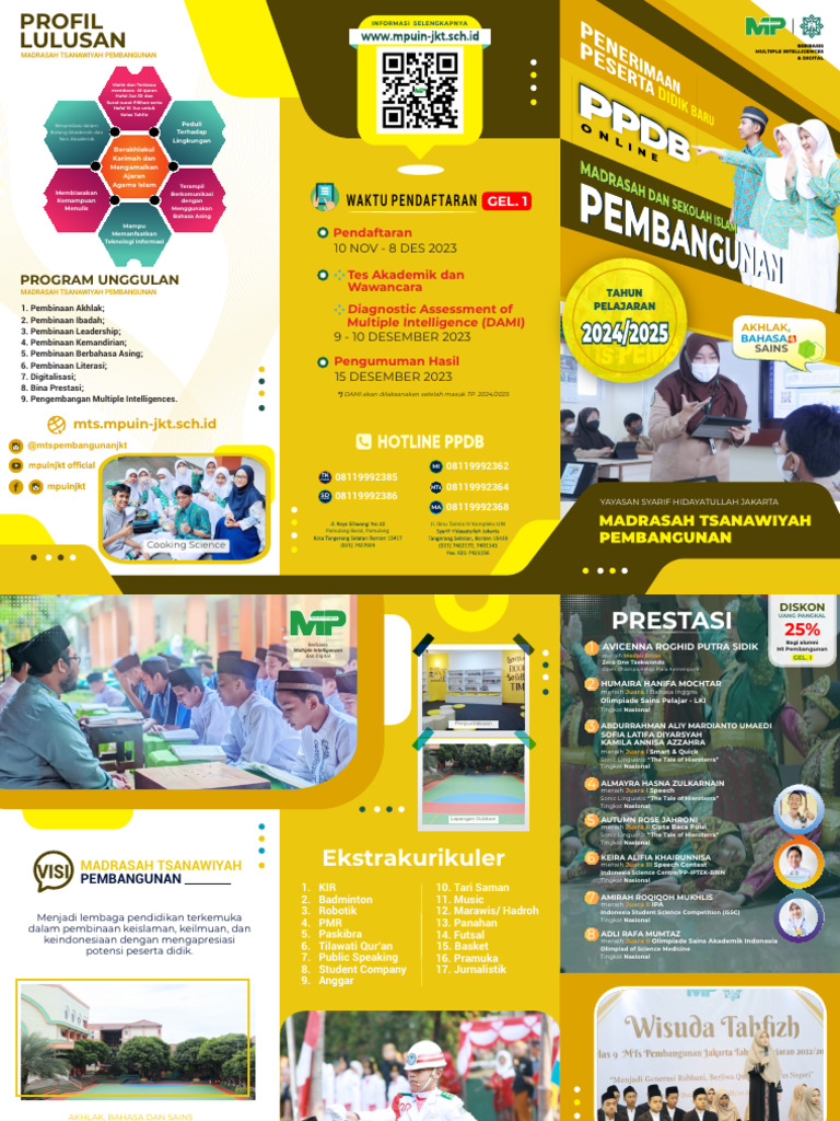 Brosur PPDB MTs Pembangunan '24-25 | PDF