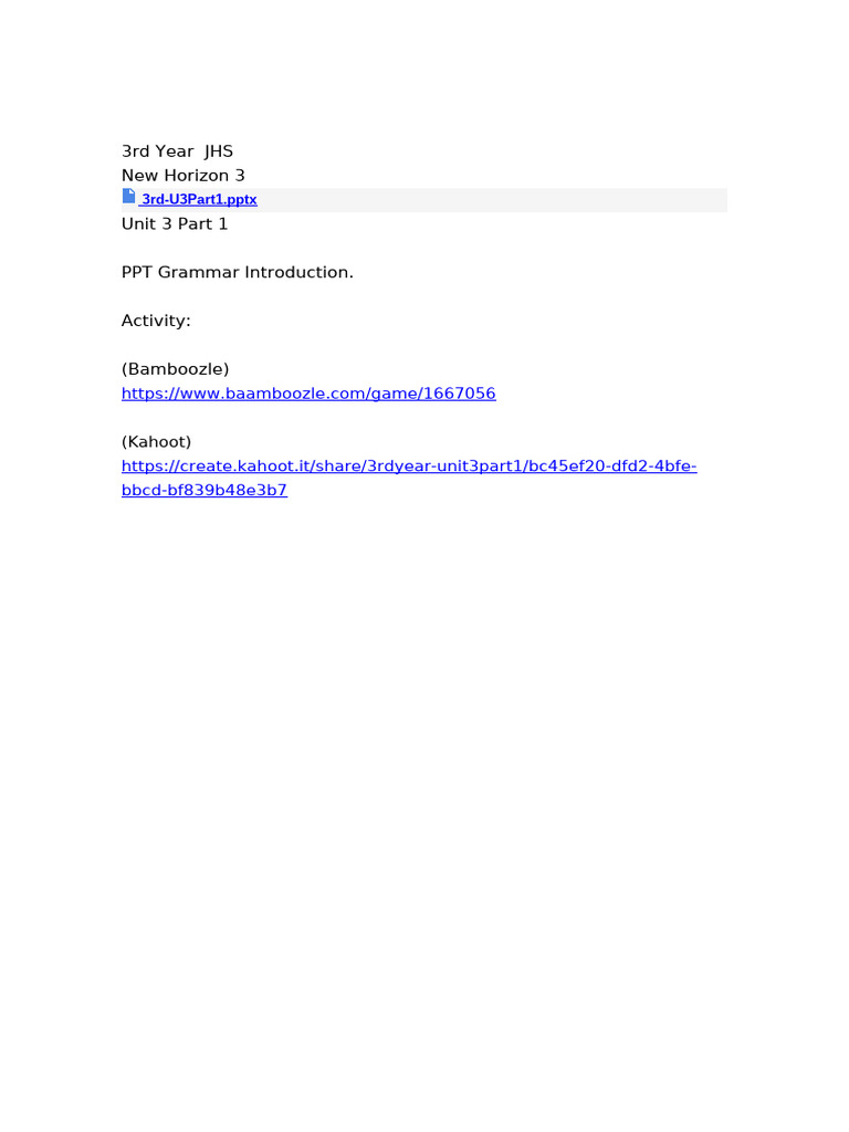 JHS 3rd Grade activity_Marjorie Shimogawa | PDF