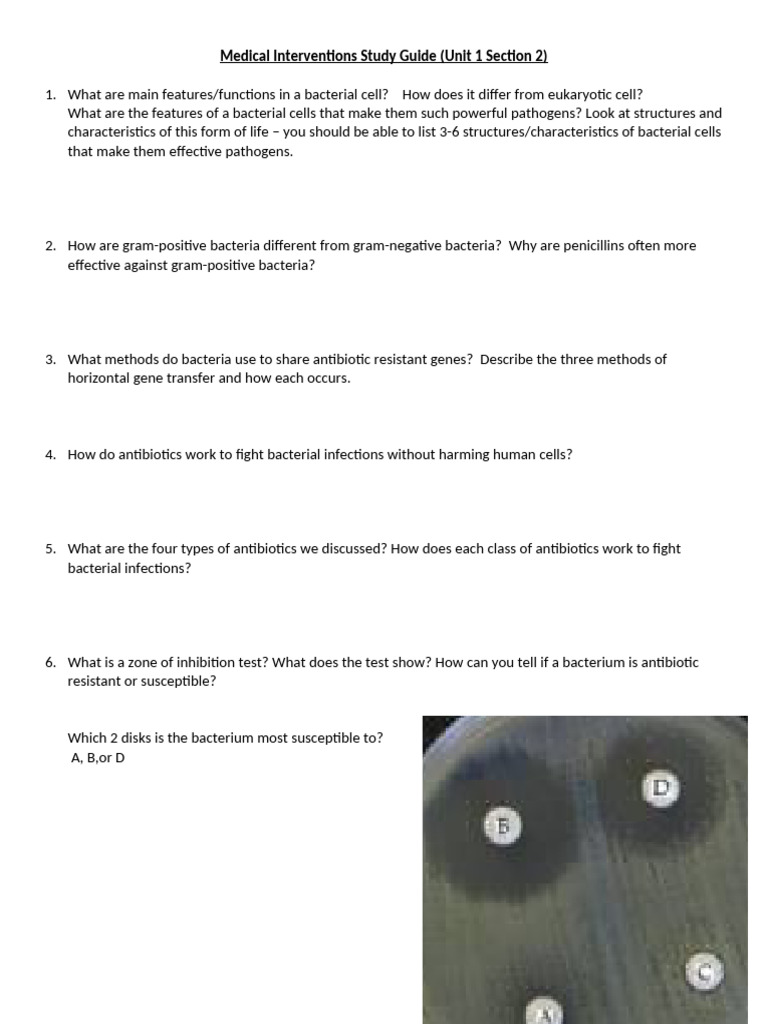 Bacterial Pathogens and Antibiotic Resistance Guide | PDF