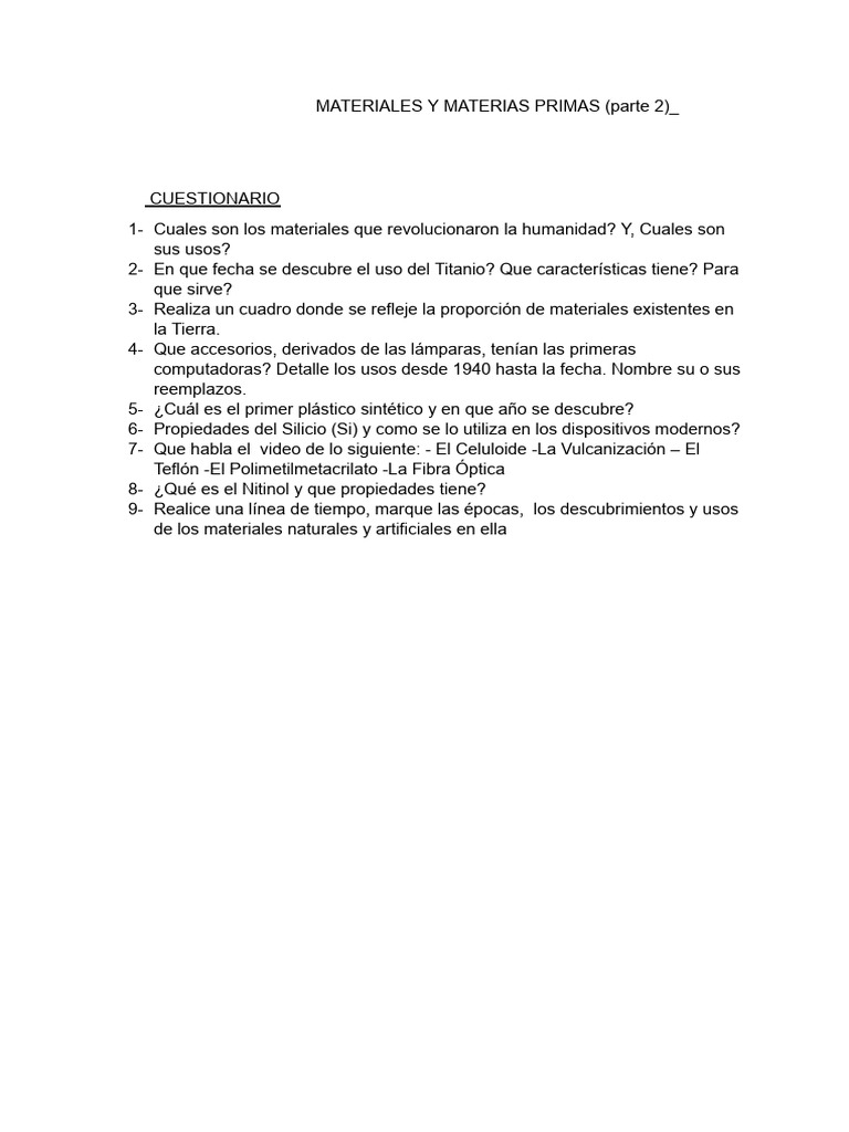 Comparto 'Materiales y Merias Primas (2) ' Contigo | PDF