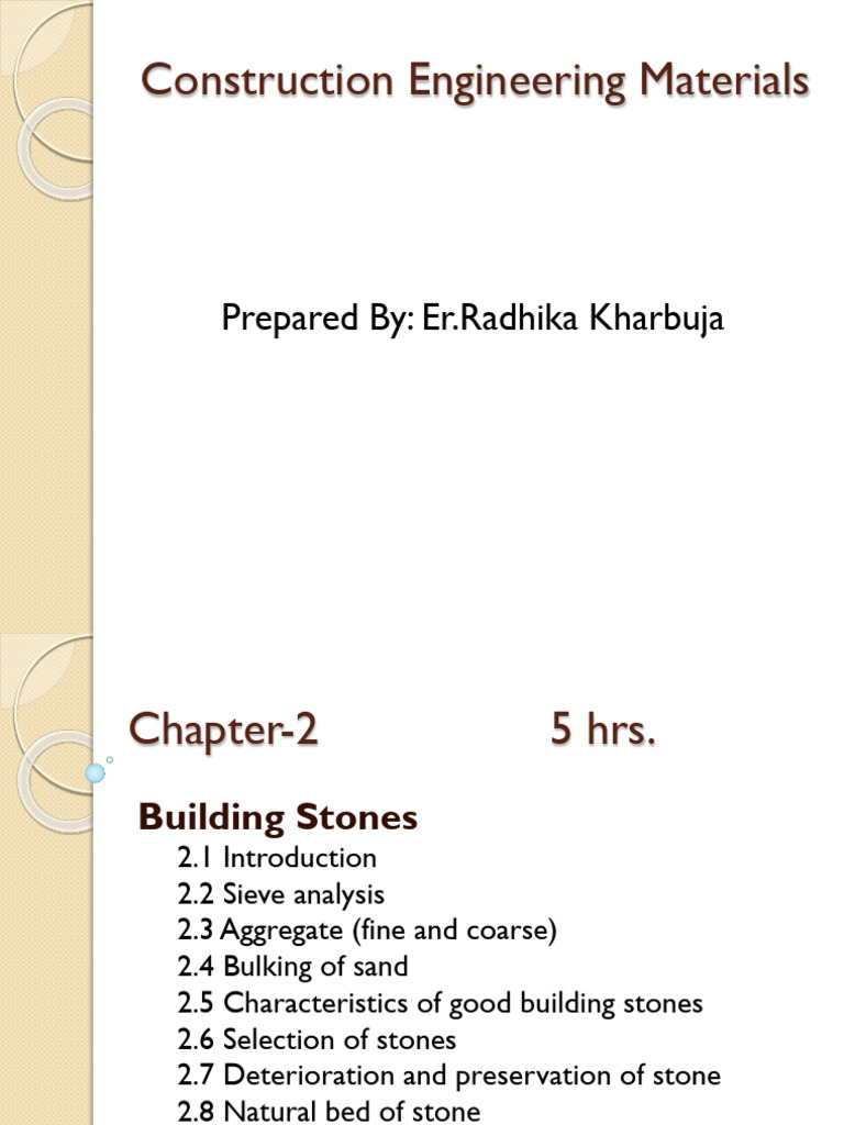 Chapter-2 Building Stones | PDF | Rock (Geology) | Minerals