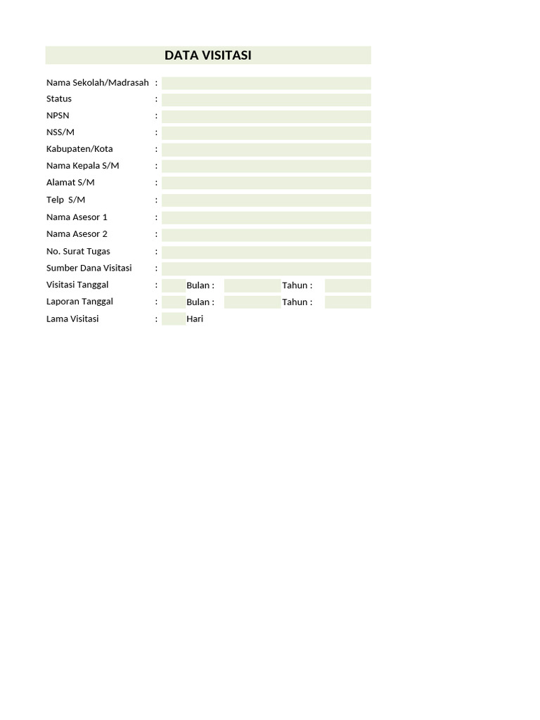 01 - DIA (Data Isian Akreditasi) SDN Mekarbakti 1 | PDF