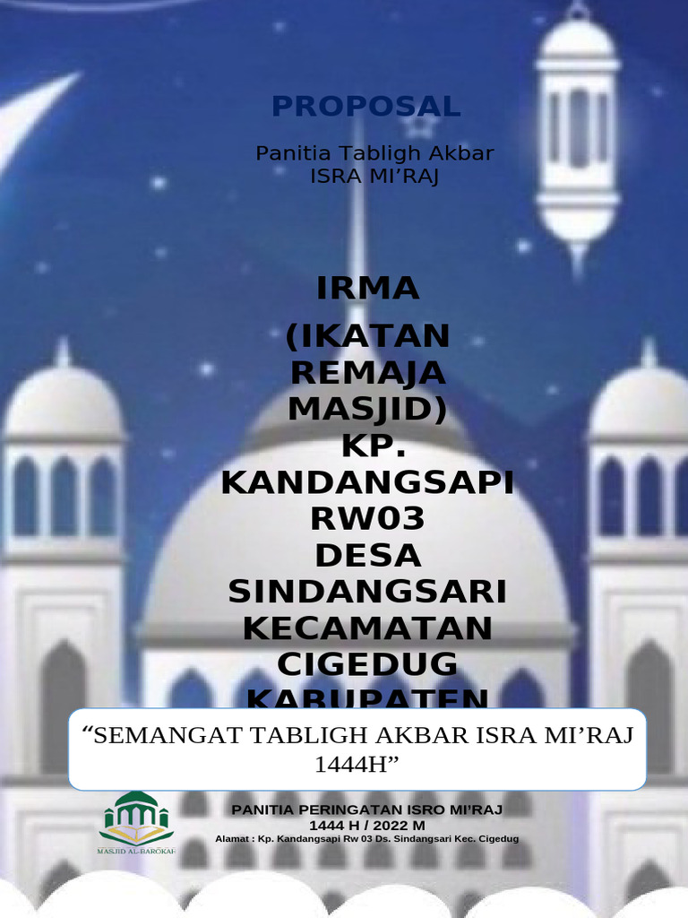 Proposal Isro Miraj Kandangsapi | PDF