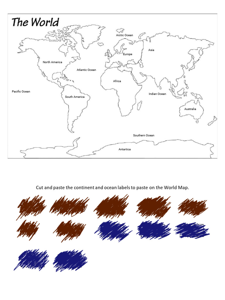 World-Map-Cut-Paste-Continents-TPT | PDF