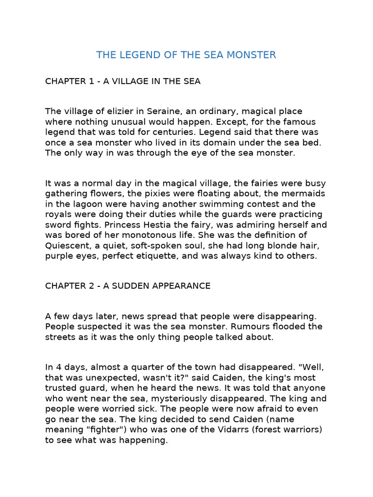 Fantasy Tale of Sea Legends | PDF