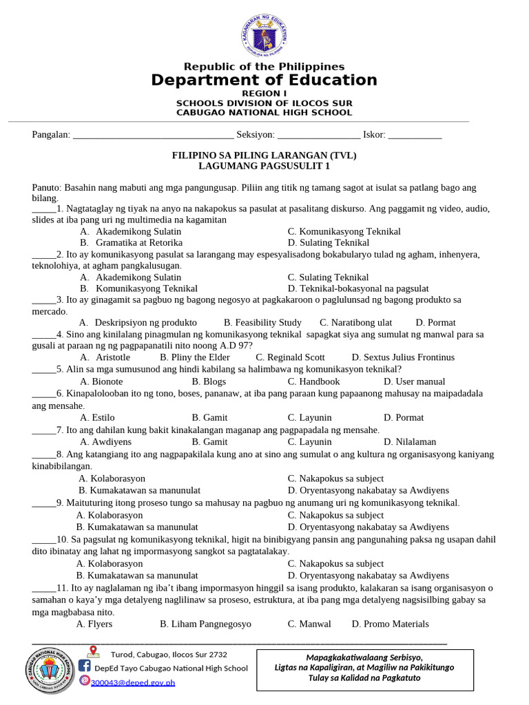 Fpl Laguman 1 Tvl Pdf