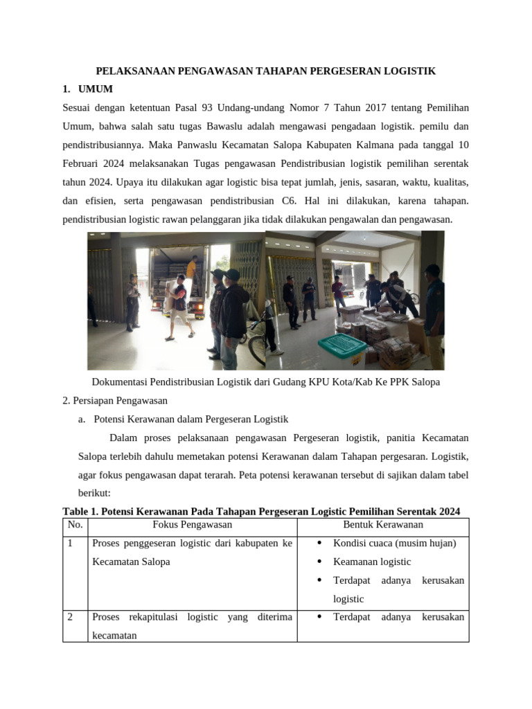 Laporan Akhir - Logistik | PDF