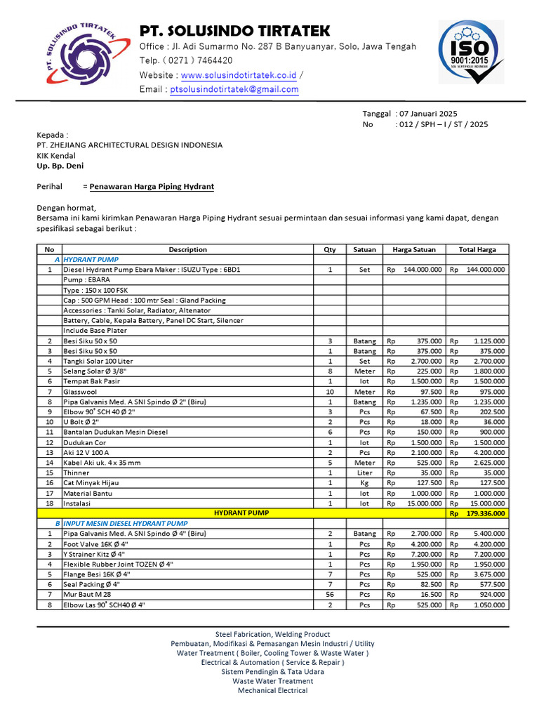 Hydrant Pump Price Offer | PDF | Valve | Plumbing