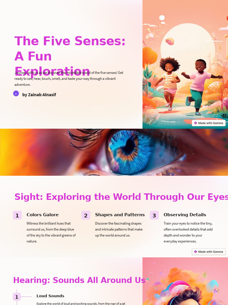 The Five Senses A Fun Exploration | PDF | Taste | Senses